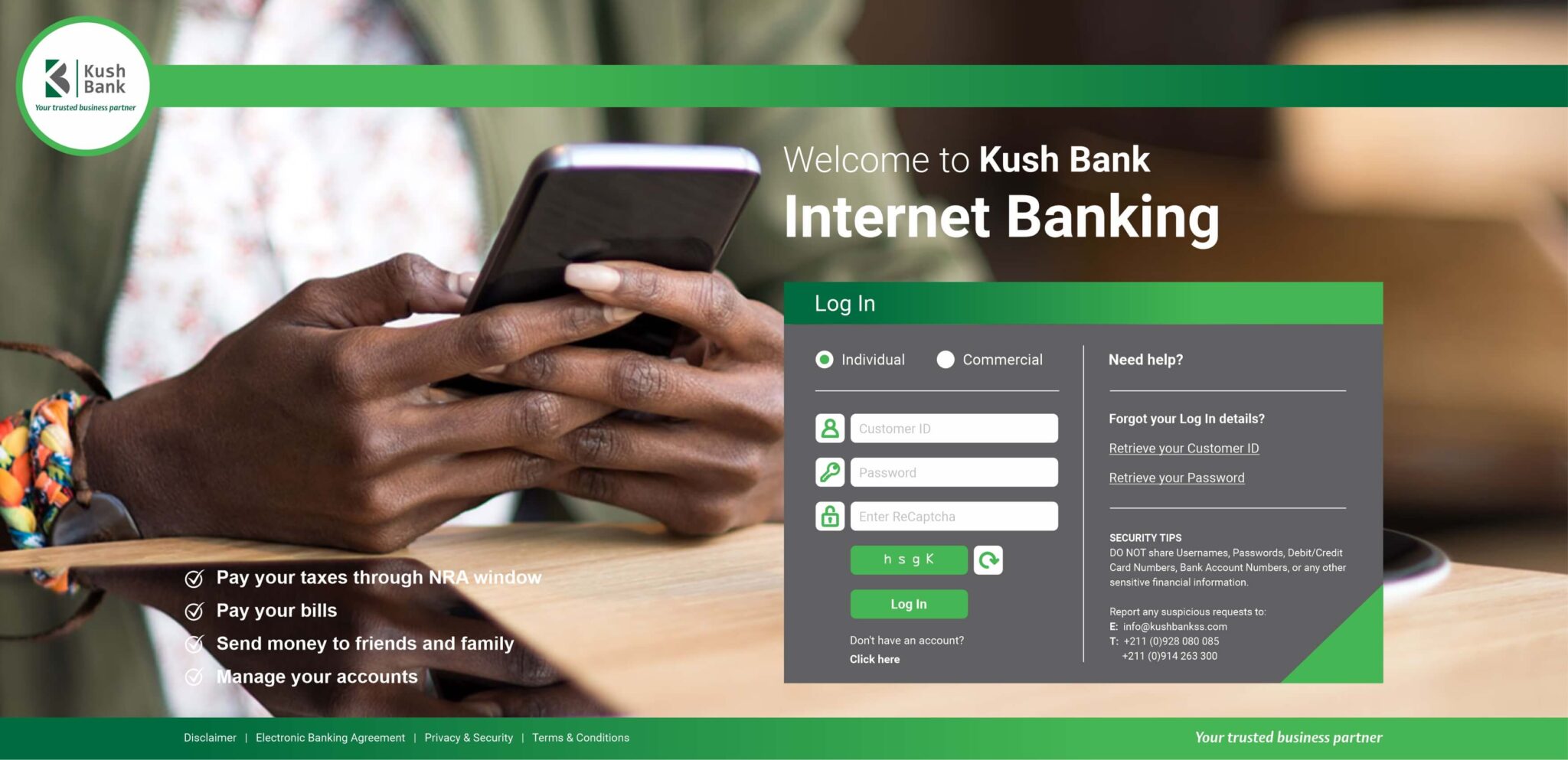 Digital Banking - Kush Bank PLC
